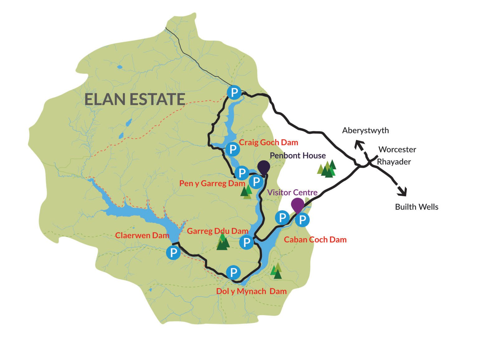 Directions & Parking | Elan Valley